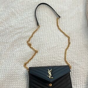 Yves Saint Laurent | Bags | Ysl Cassandre Envelope Chain Wallet | Poshmark